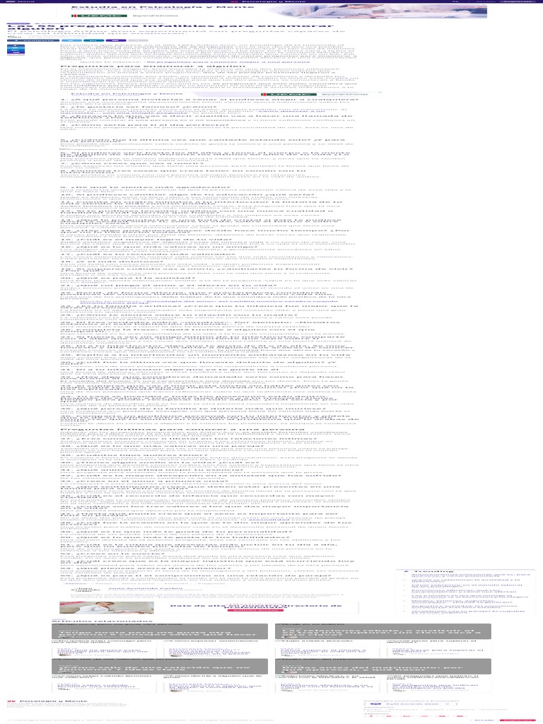 Las 55 Preguntas Infalibles Para Enamorar Alguien Pdf Amor Poliamor