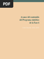 Avance Programa Sintético Fase 3 | PDF | Evaluación | Enseñando