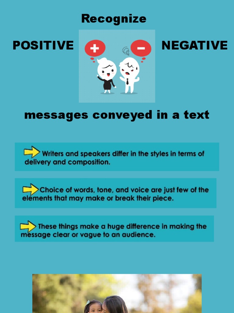 Pos Neg Messages | PDF | Language Arts & Discipline | Wellness
