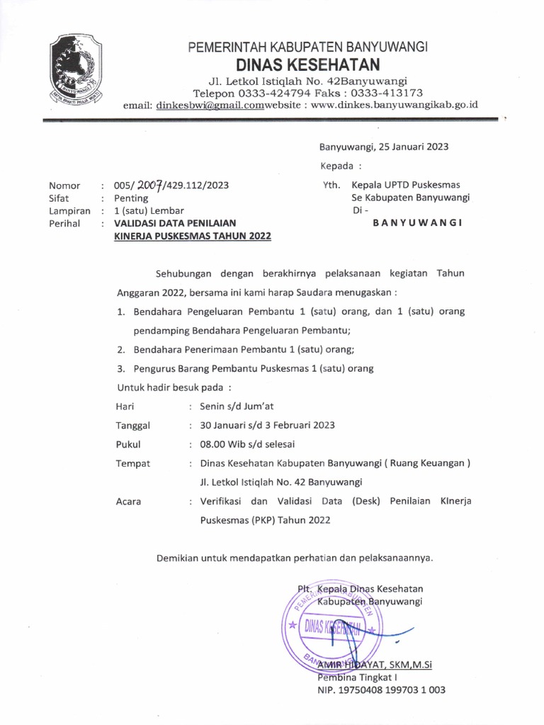 Surat PKP 2023 | PDF