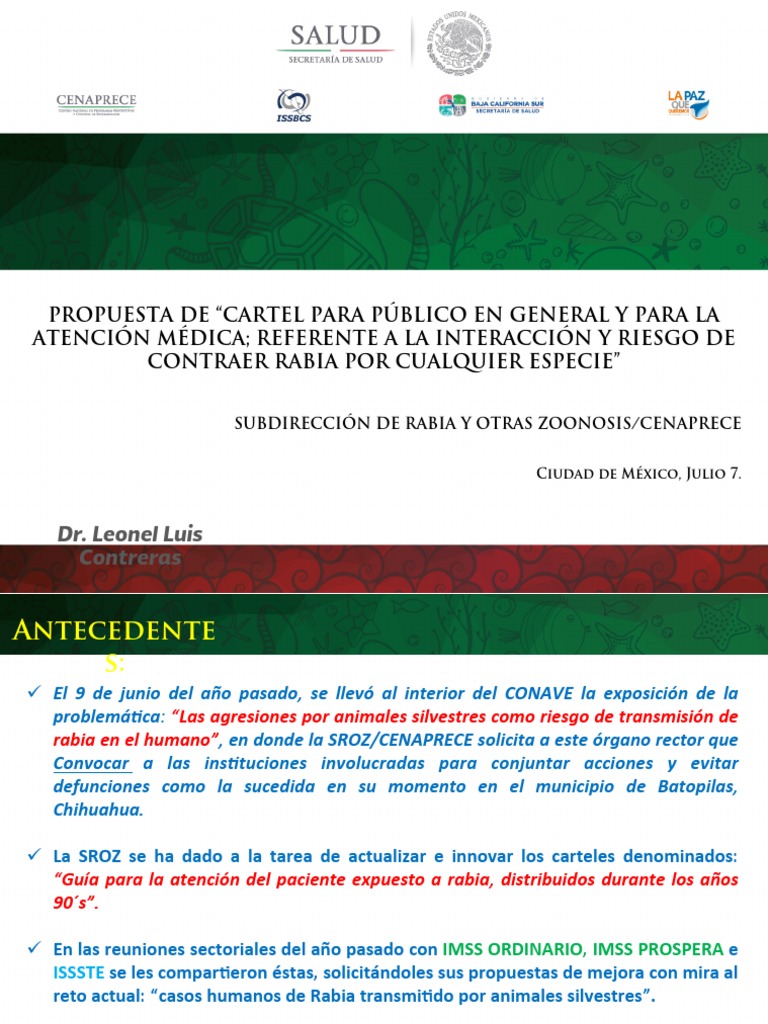 Actualizacion Cartel Paciente Expuesto Rabia | PDF | Rabia | Inmunología