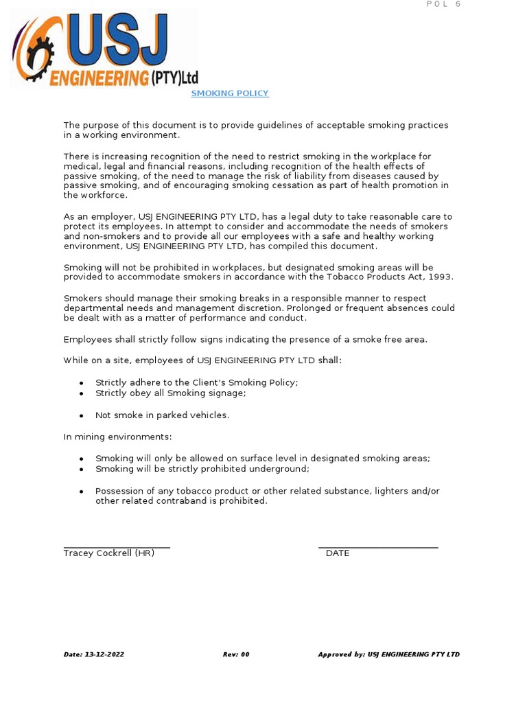 Smoking Policy | PDF