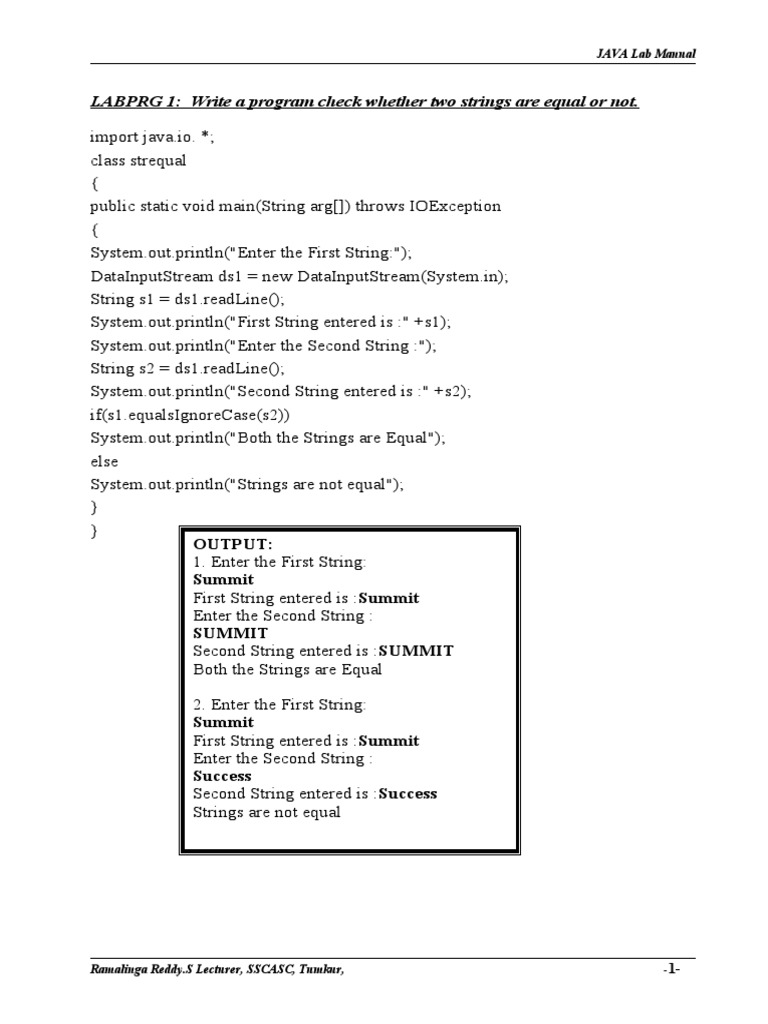 JAVA LAB Manual | Download Free PDF | Array Data Structure | Computer ... JAVA LAB Manual | Download Free PDF | Array Data Structure | Computer ...