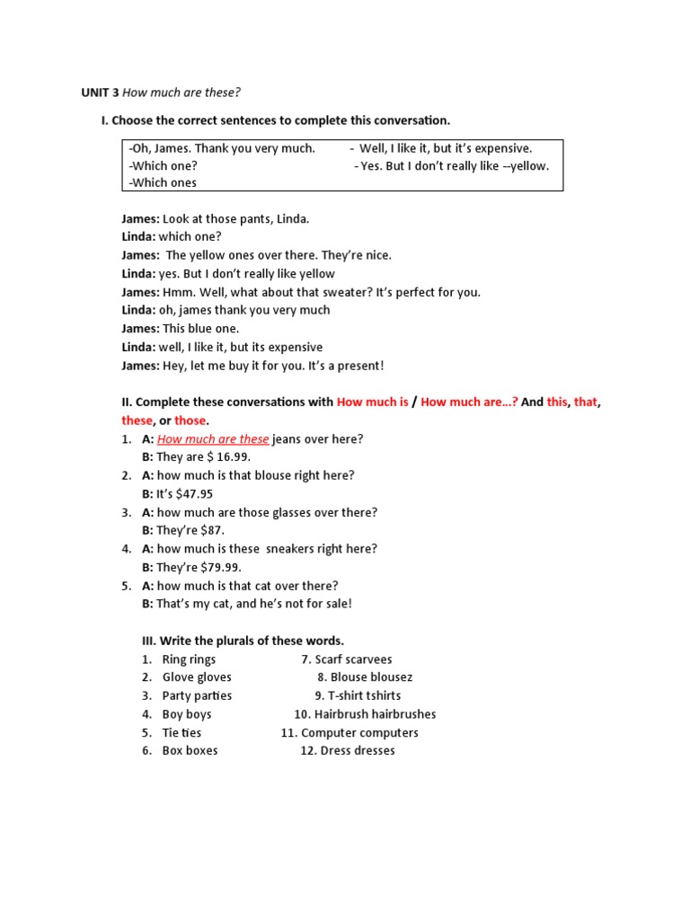 Copia de Unit 3 - Workbook | PDF | Clothing | Human Body