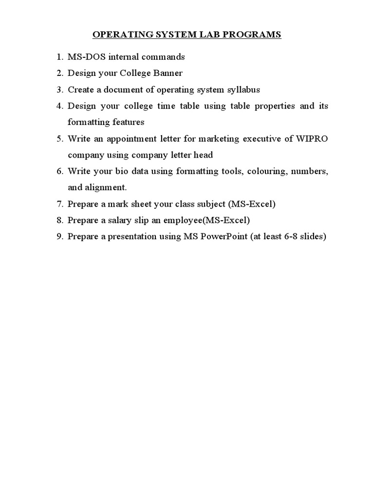 Operating System Lab Programs | PDF Operating System Lab Programs | PDF