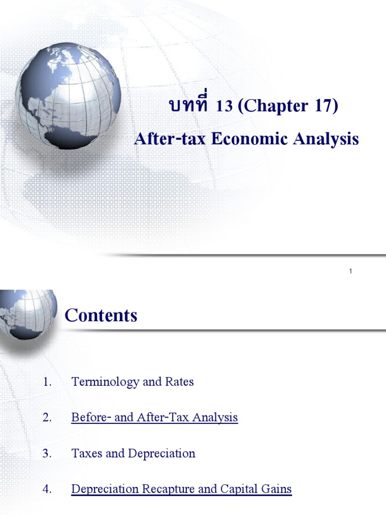 Slide 13 After-Tax Economic Analysis | PDF