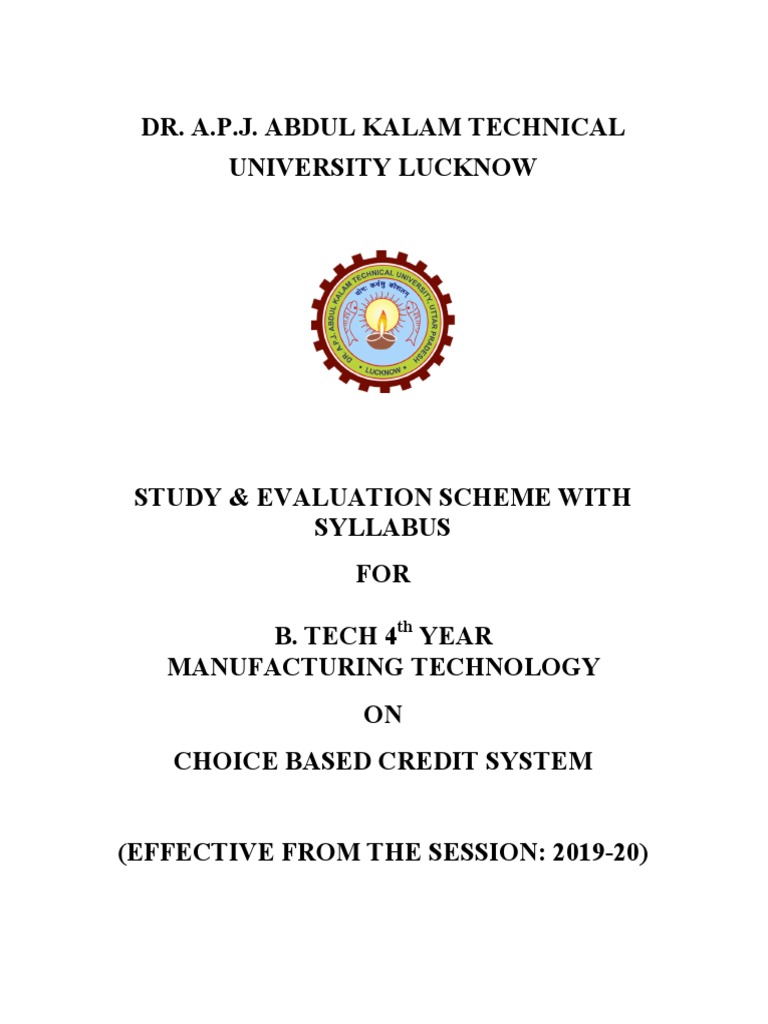 B.Tech. 4th Year CBCS Manufacturing Technology Engg2019-20 | PDF | Composite Material | 3 D Printing