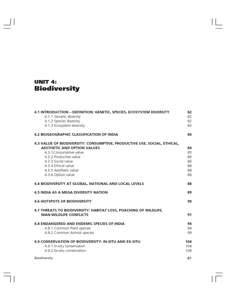 Environmental Science - Unit 2 | PDF | Biodiversity | Agriculture