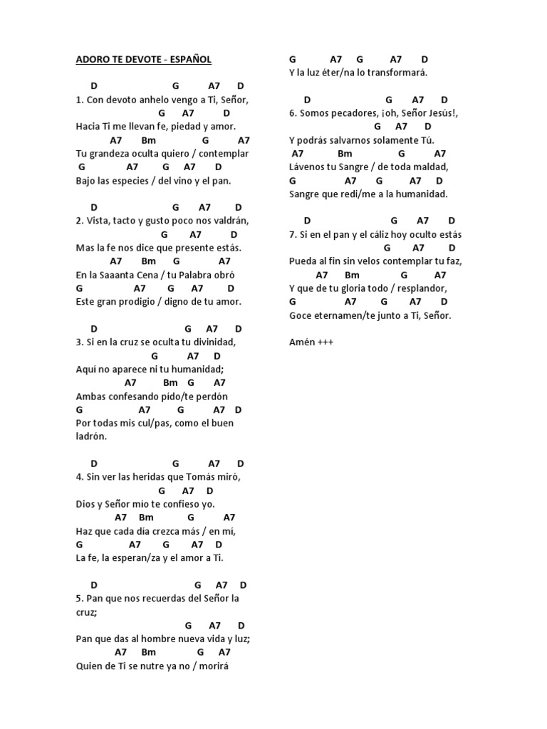 Adoro Te Devote | PDF