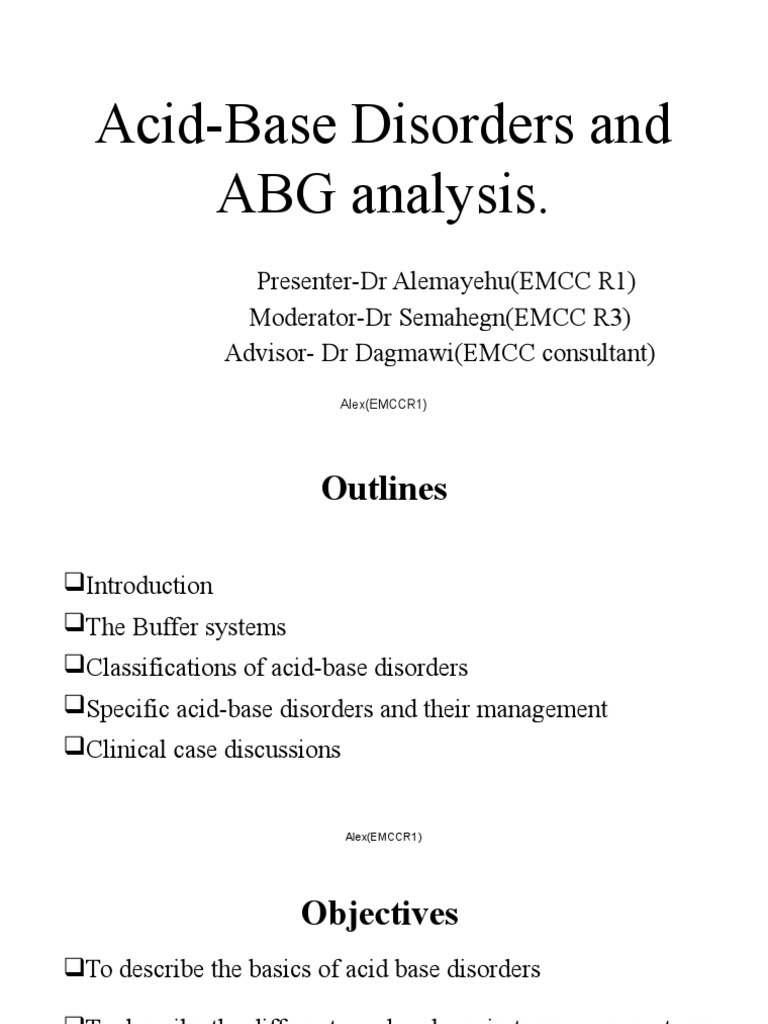 Acid Base Disorder ABG Analysis | PDF | Metabolic Disorders | Human ...