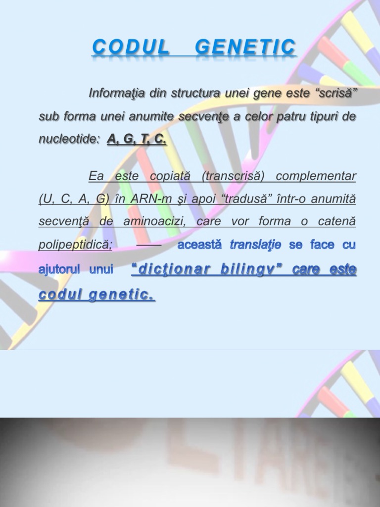 Codul Genetic | PDF