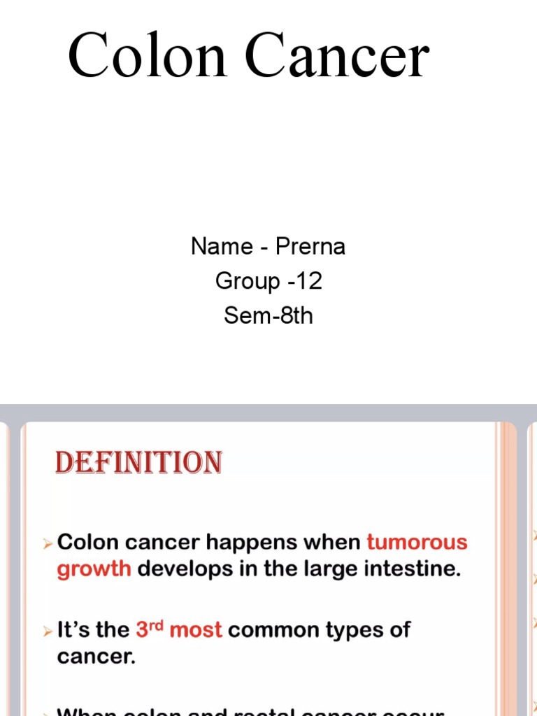 Colon Cancer | PDF