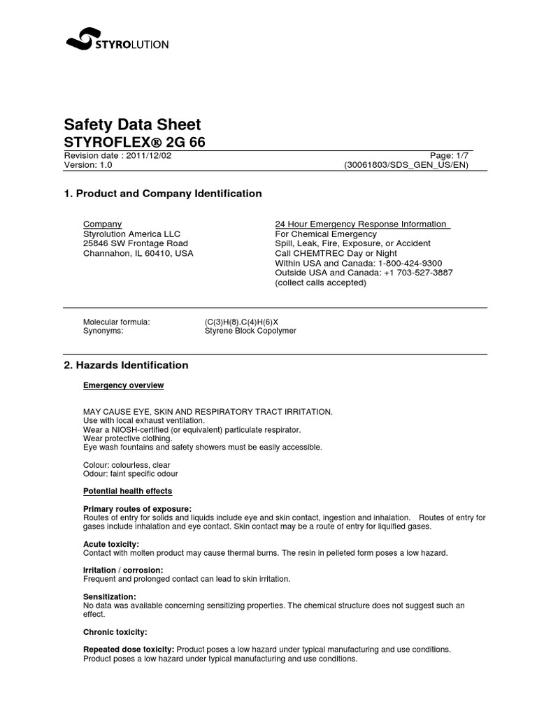 Styro Flex | PDF | Toxicity | Firefighting