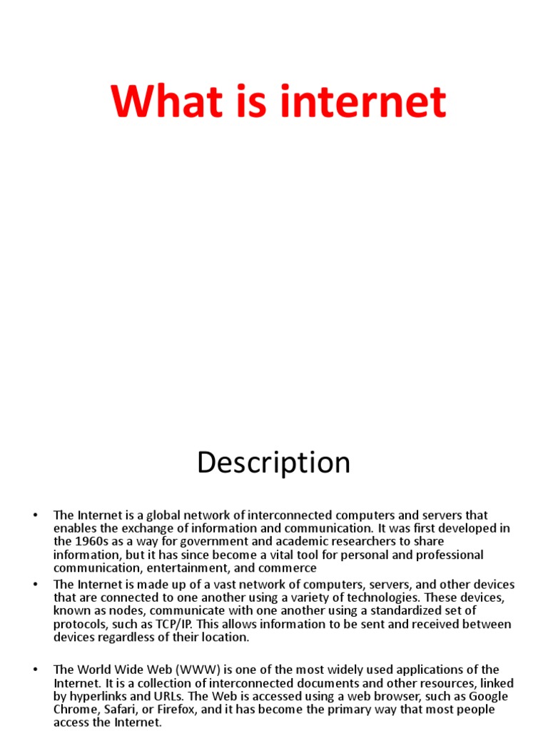 Presentation About Internet | PDF
