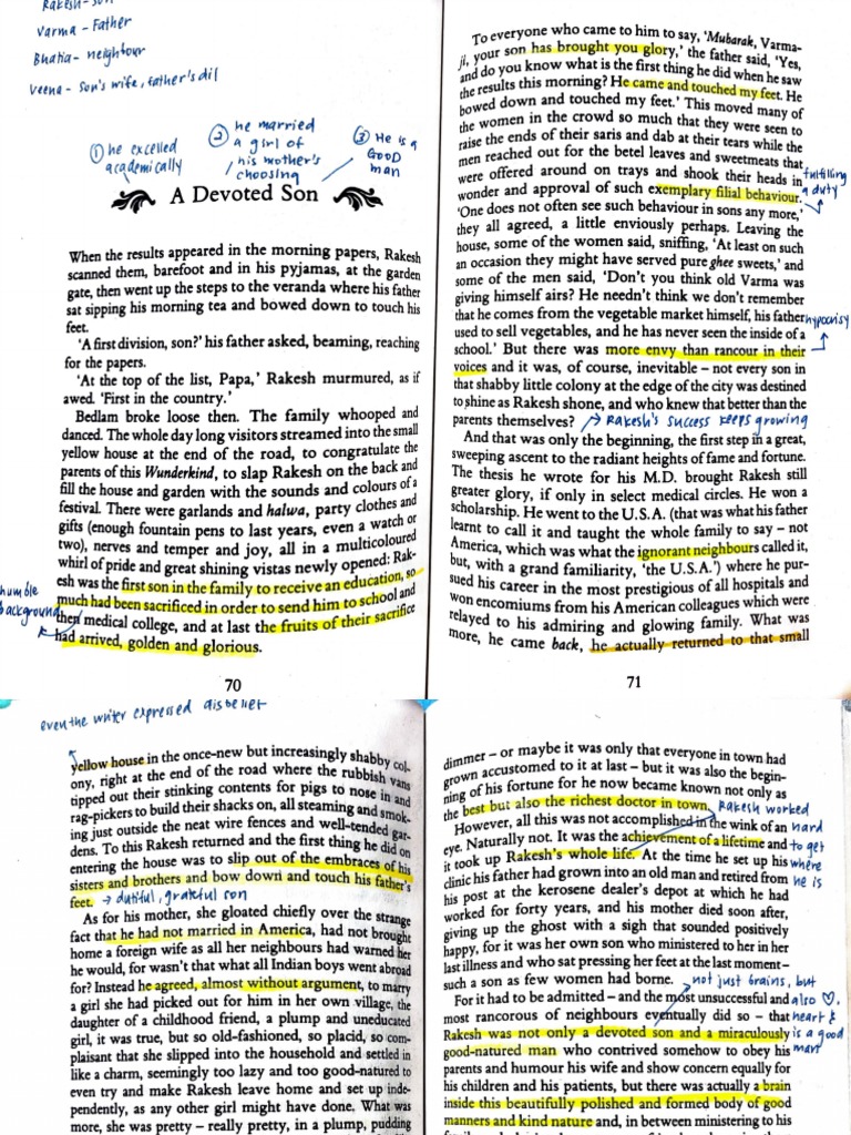 Annotations (A Devoted Son) | PDF