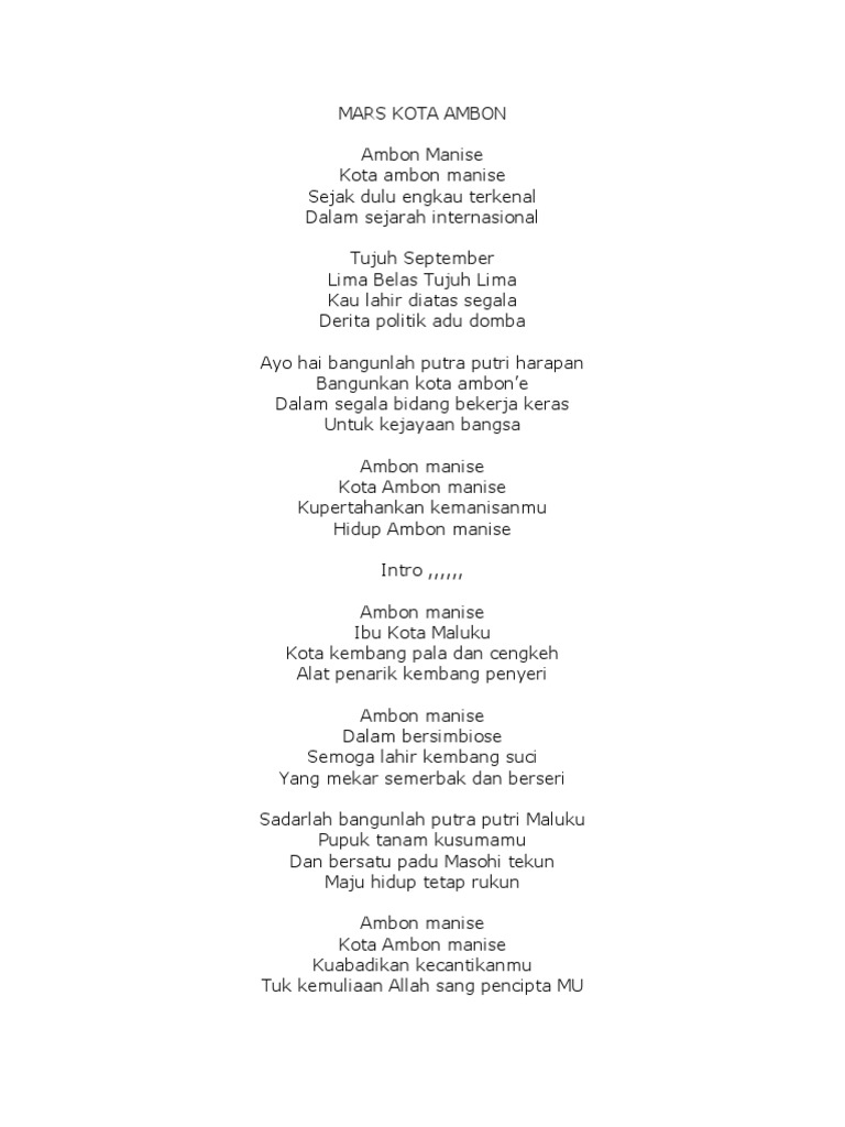 Mars Kota Ambon | PDF