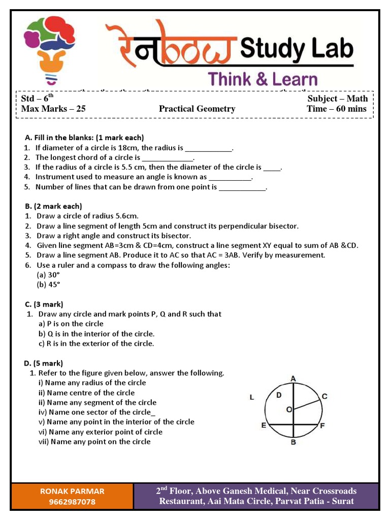 6th Practical Geometry | PDF
