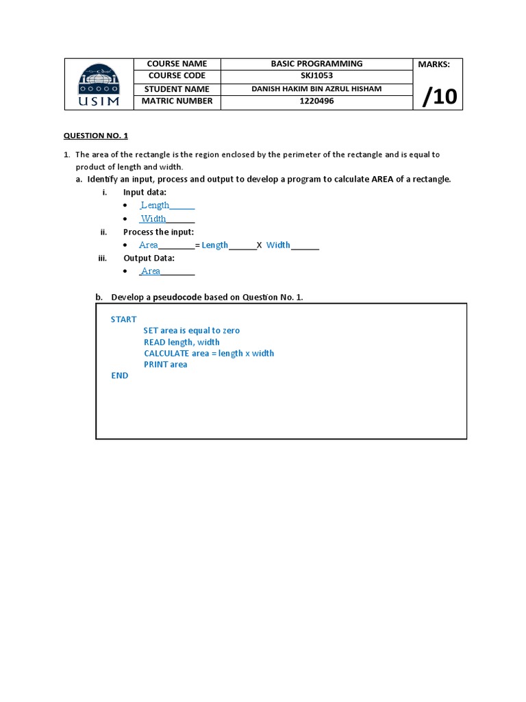 A221 SKJ1053 Assignment01 | PDF
