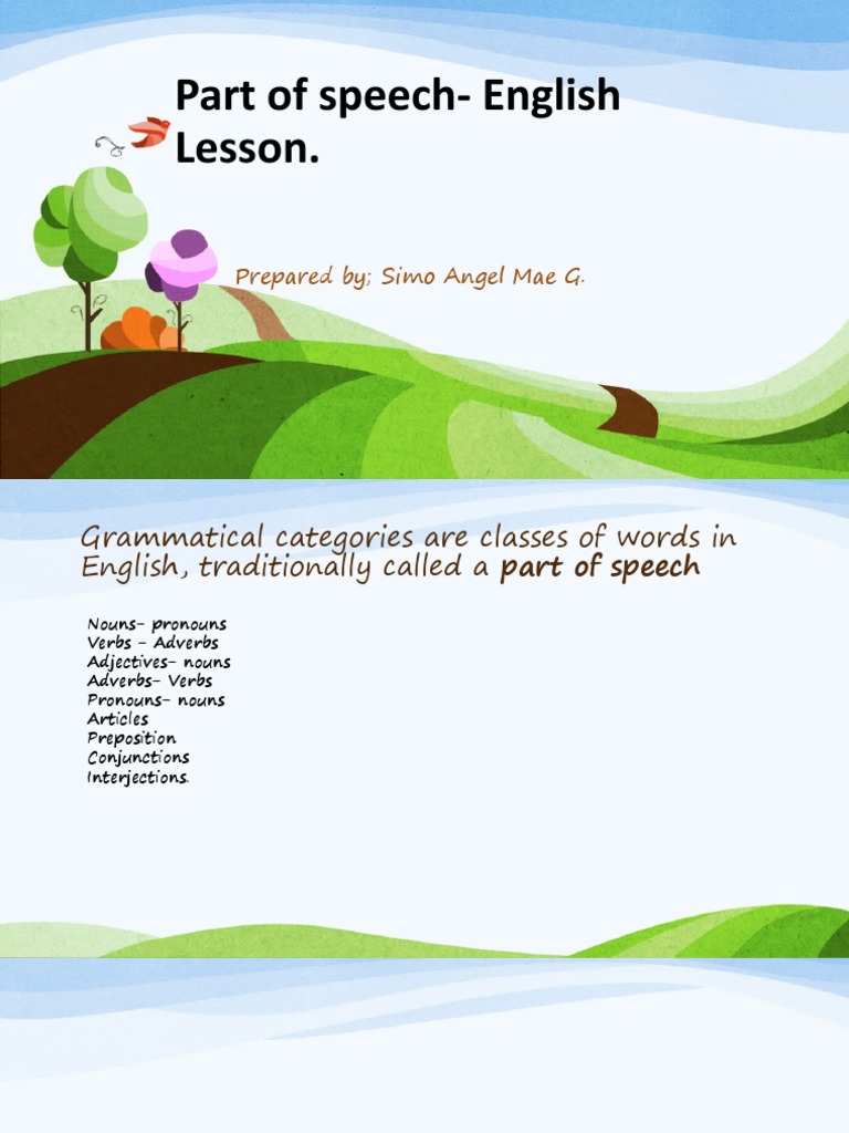 Understanding English Parts of Speech | PDF | Verb | Part Of Speech