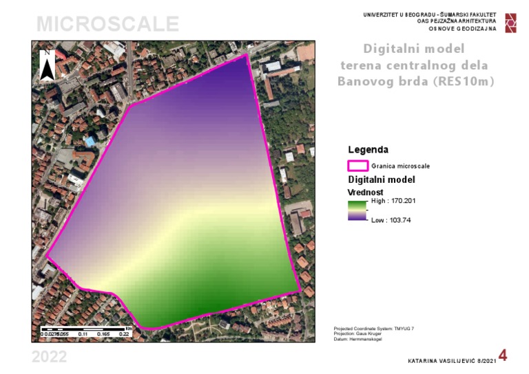 Digitalni Model Terena Centralnog Dela Banovog Brda (RES10m) | PDF