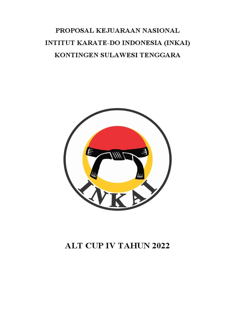 Proposal Kejurnas Karate INKAI 2022 | PDF