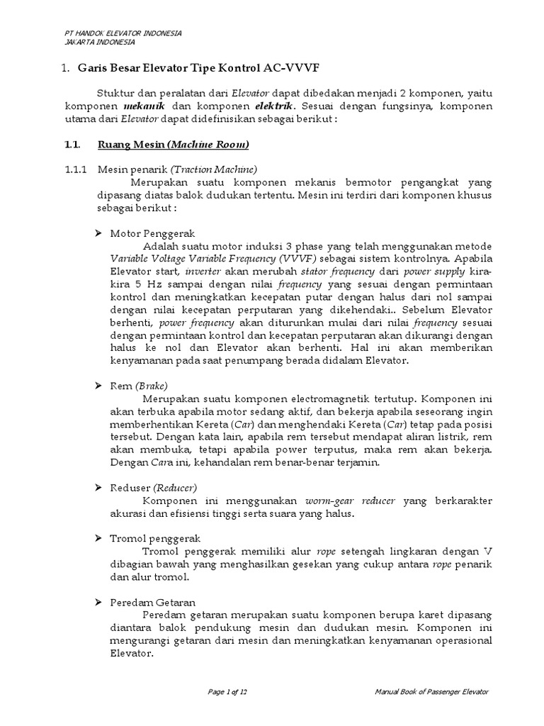 Manual Book Passenger - Isi-01 | PDF