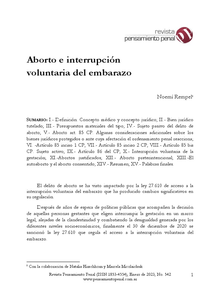 Interrupcion Voluntaria de La Gestacion y Embarazo - EDITADO - 0 | PDF | Aborto | El embarazo