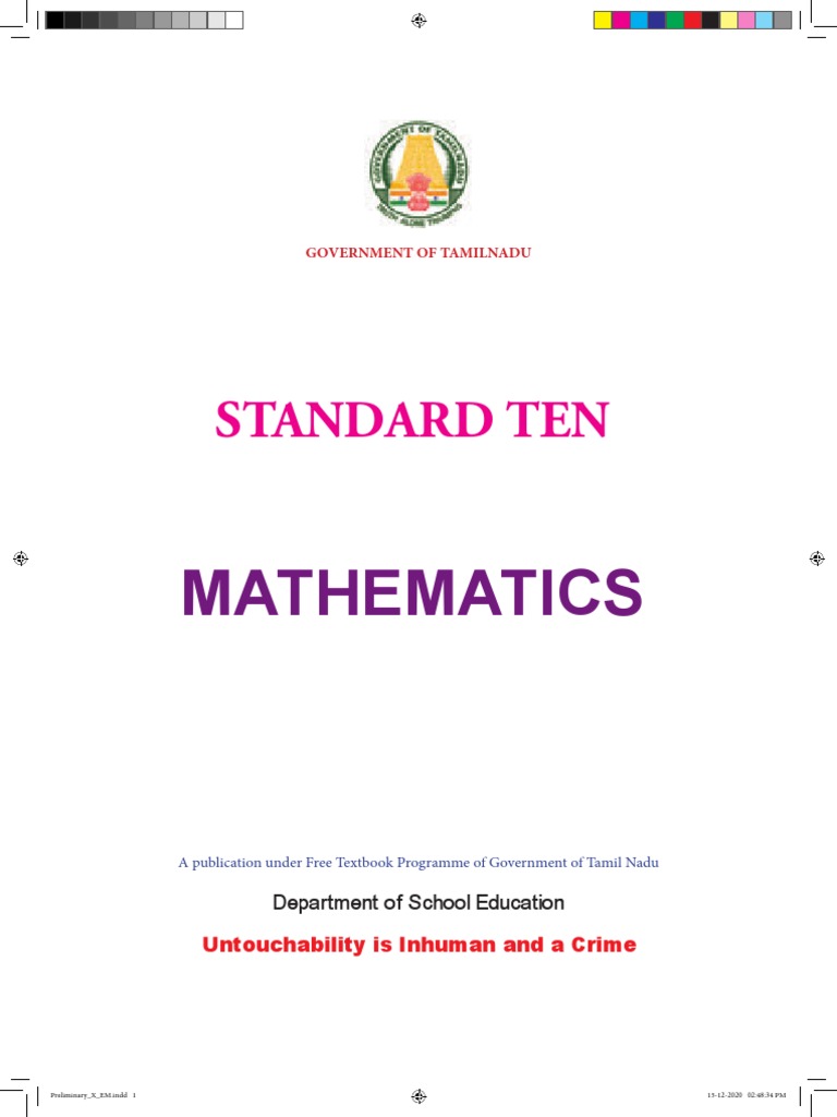 10th STD Mathematics EM Optimised | PDF | Function (Mathematics) | Set ...