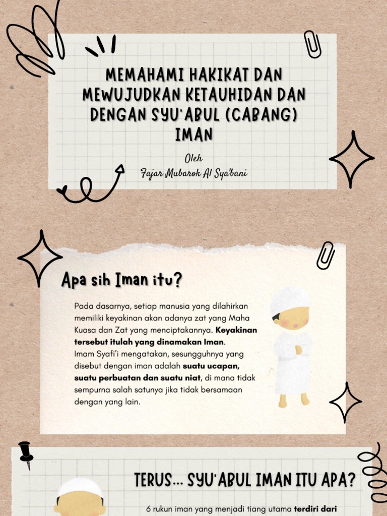 Memahami Hakikat Dan Mewujudkan Ketauhidan Dan Dengan Syu'Abul (Cabang ...