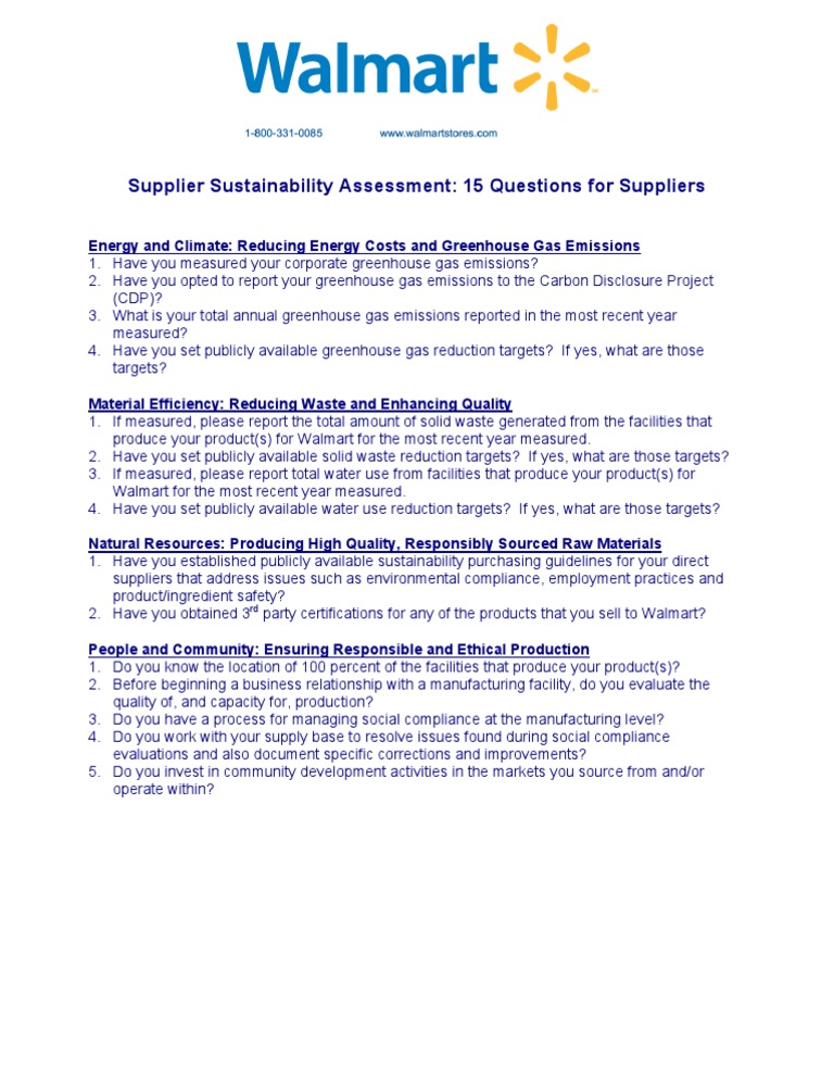 15 Questions For Suppliers | PDF