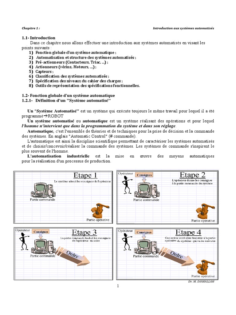 Chapitre1 Automatisme Industrielle | PDF | Capteur | Électronique