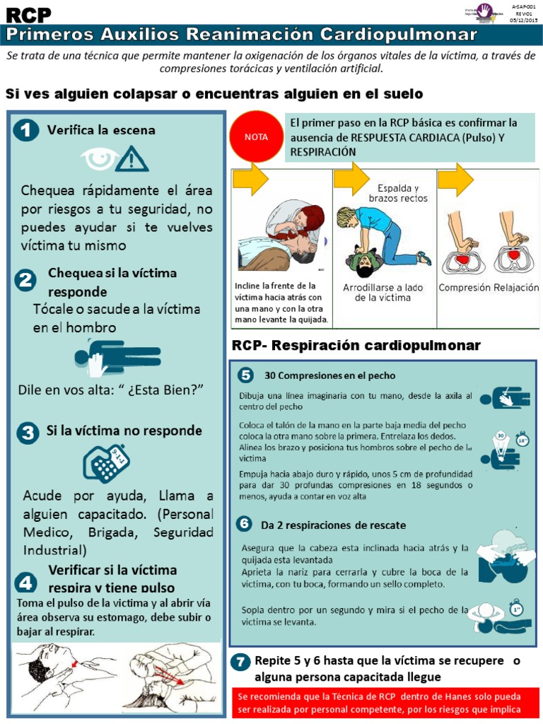 Guía de RCP: Técnicas y Pasos Básicos | PDF