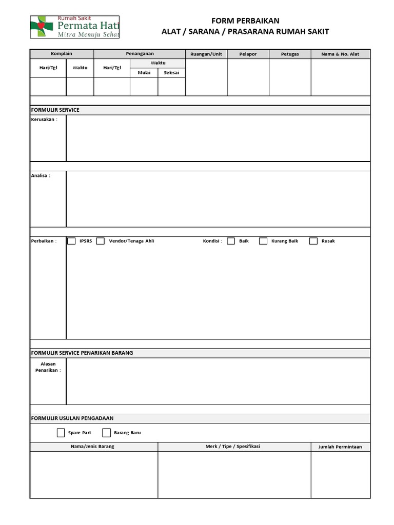 Form Perbaikan IPSRS | PDF