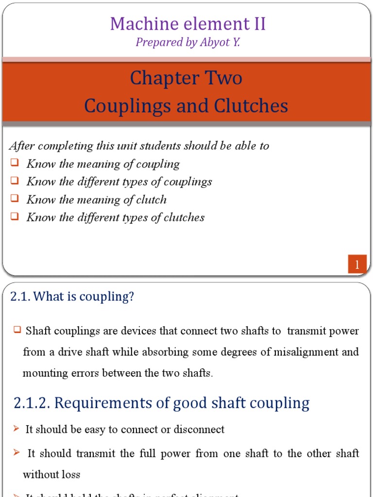 Design of Various Shaft Couplings and Their Applications in Power ...