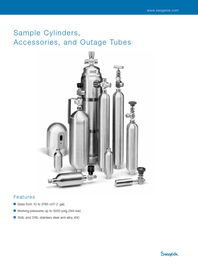 Swagelok Sample Gas Cylinder | PDF | Pipe (Fluid Conveyance) | Valve