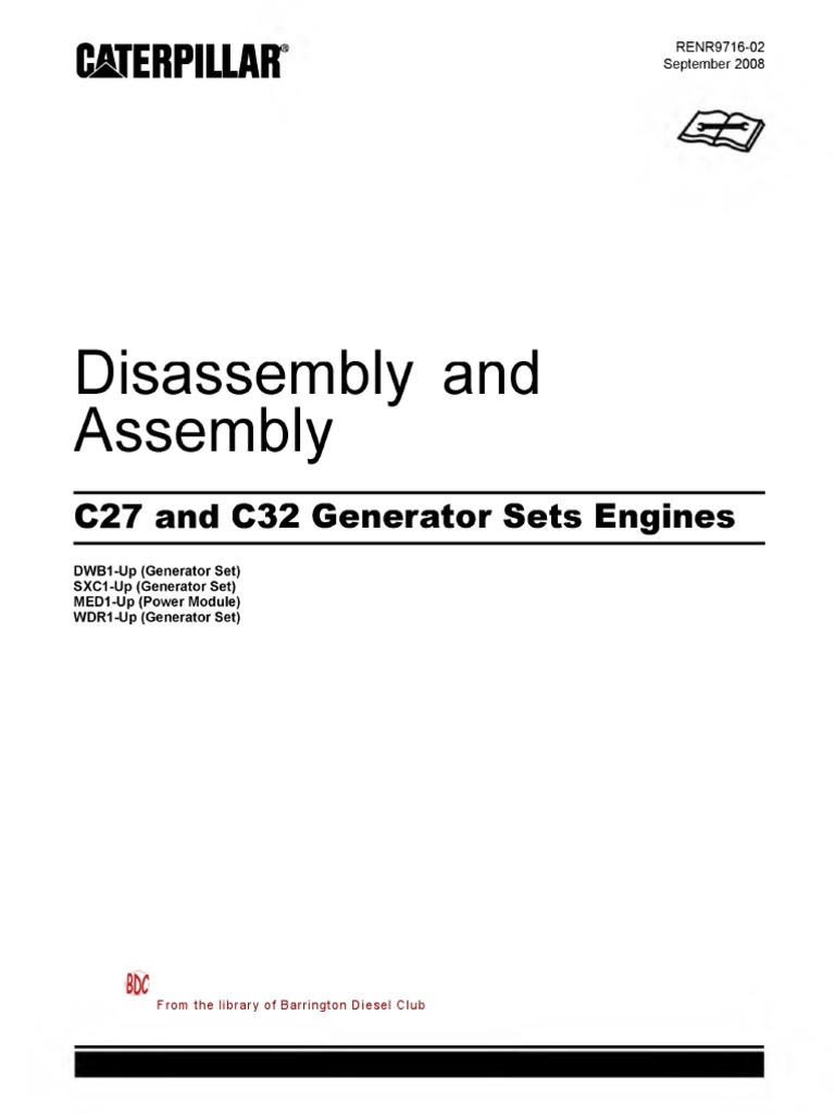 Cat c27 c32 Disassembly Assembly Manual | PDF | Internal Combustion Engine | Fuel Injection
