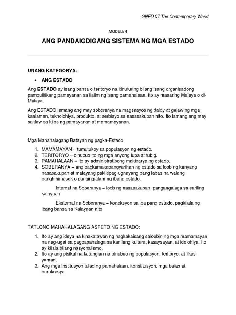 Module 4 Gned 07 | PDF