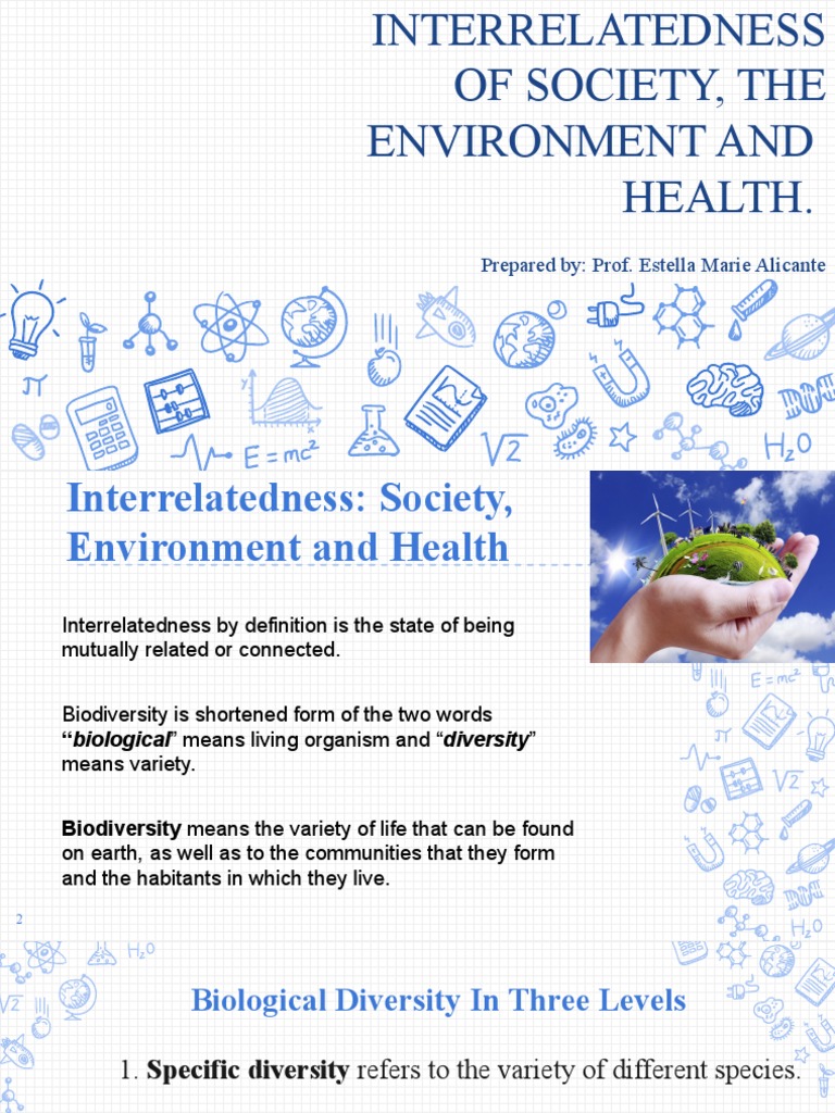 Topic 10 Interrelatedness of Society Environment and Health | PDF ...