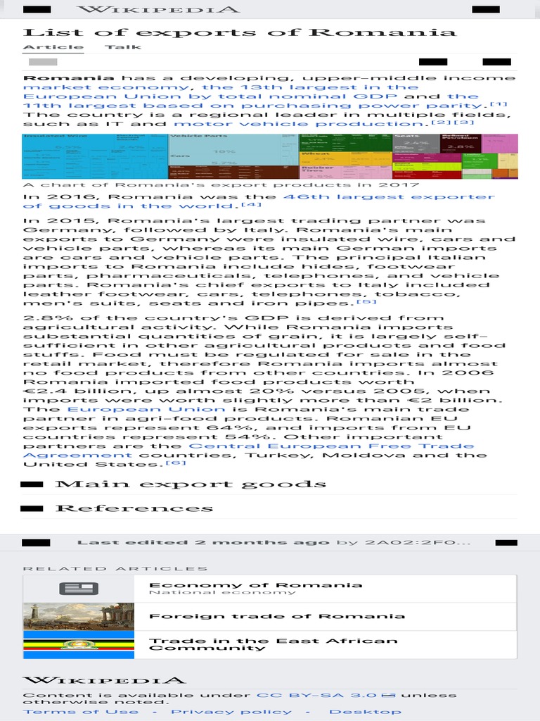 Major Exports of Romania Explained | PDF