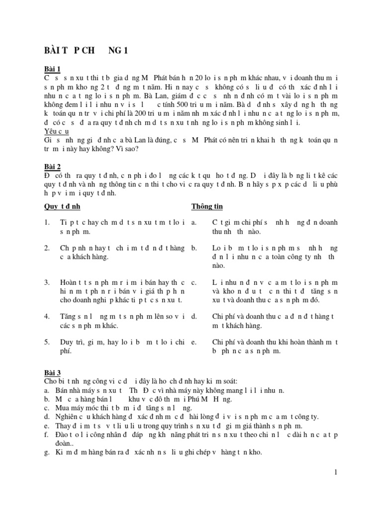 Bai Tap 1 | PDF
