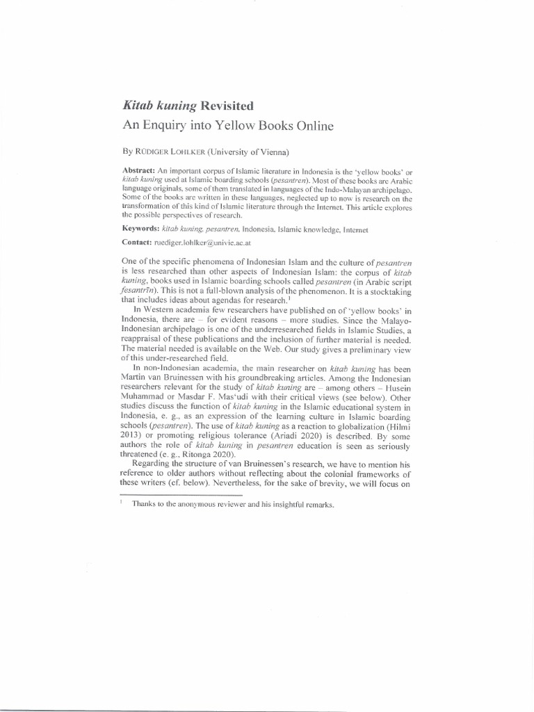 Kitab Kuning Revisited | PDF