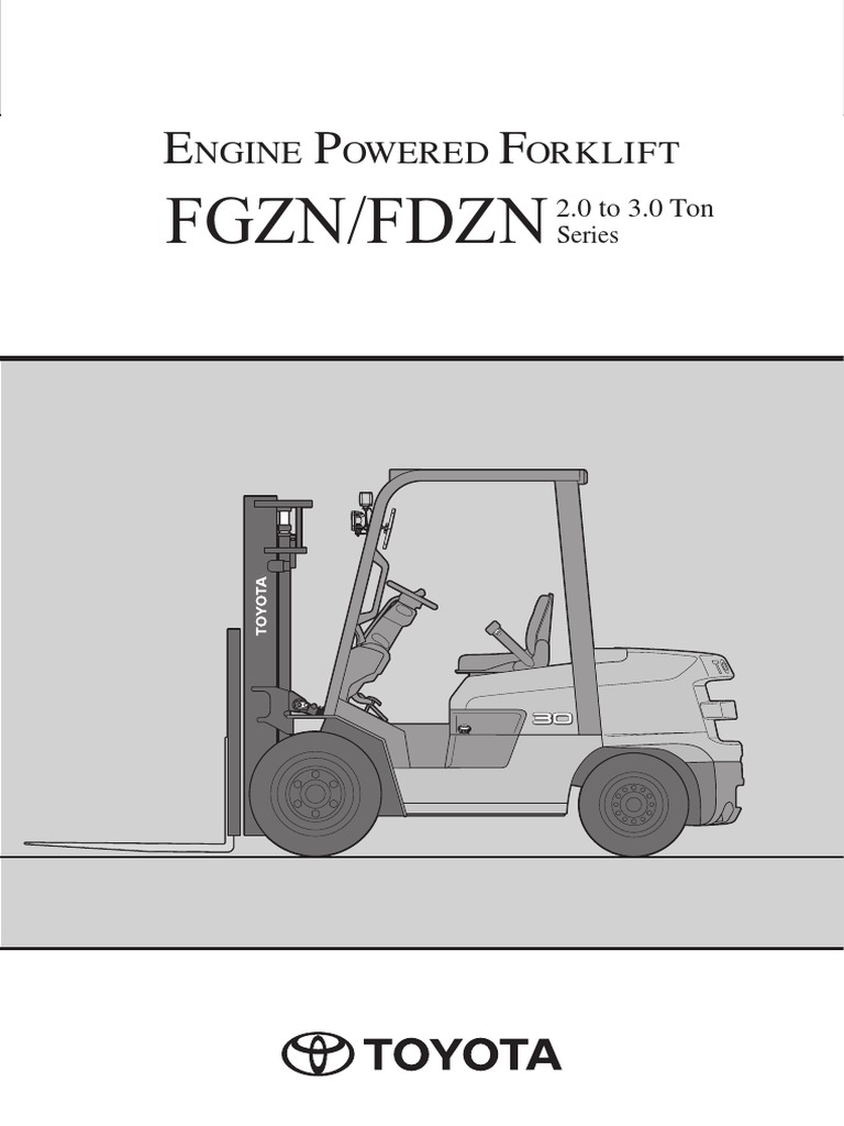 Toyota FDZN30 Forklift Specifications | PDF | Horsepower | Tire