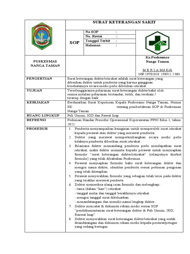 Pu5 - Surat Keterangan Sakit | PDF
