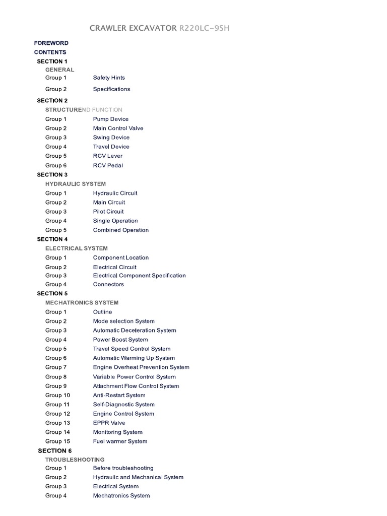 Hyundai R220 9 220LC 9SH | PDF | Fahrenheit | Manufactured Goods