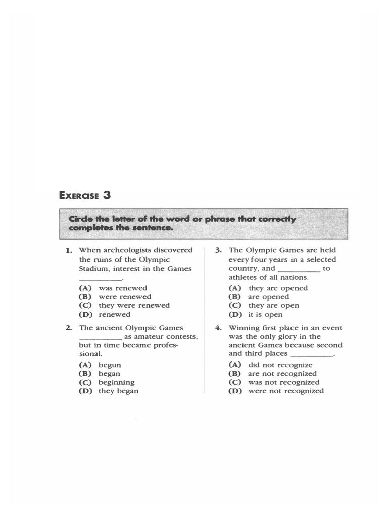 Verbs in TOEFL ITP Test | PDF | Verb | Subject (Grammar)