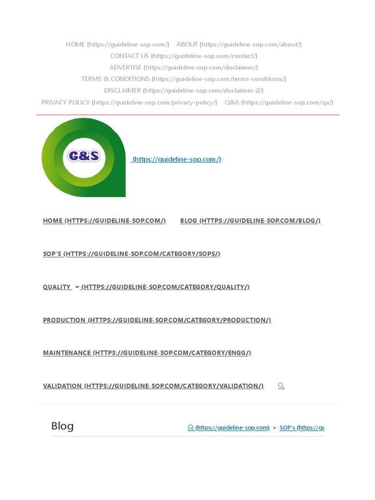 Instrument Calibration Handling Procedure - Guidelines - SOPs | PDF ...