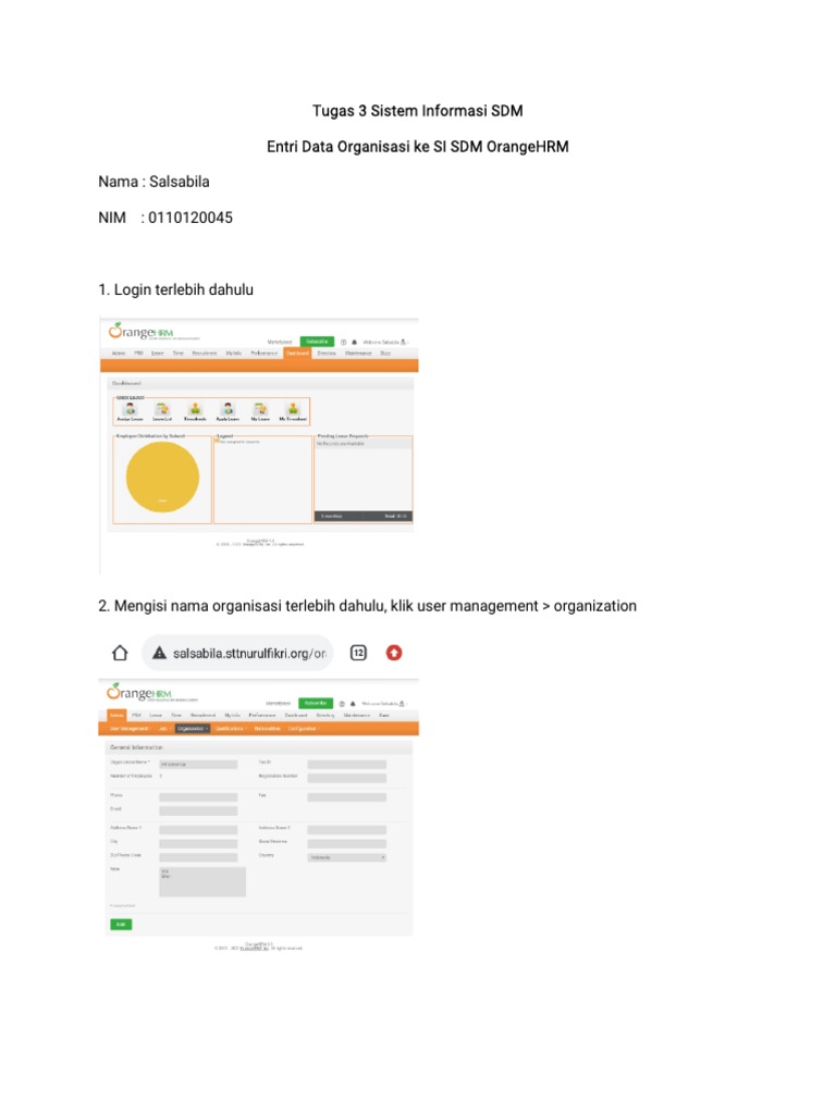 Tugas3 SI SDM - Salsabila - 0110120045 | PDF