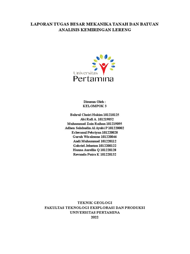 Adhen Salahudin - TUBES Mekanika Batuan | PDF