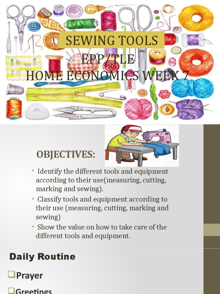 Tools and Materials in Sewing | PDF | Sewing | Seam (Sewing)