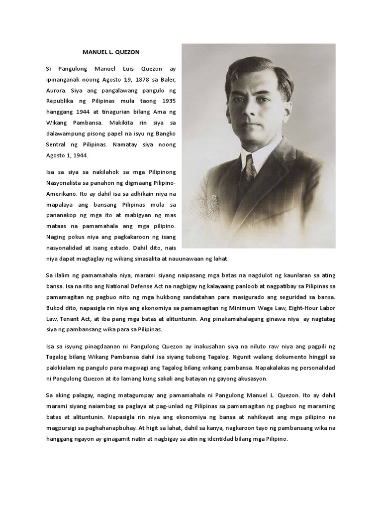Manuel Luis Quezon | PDF